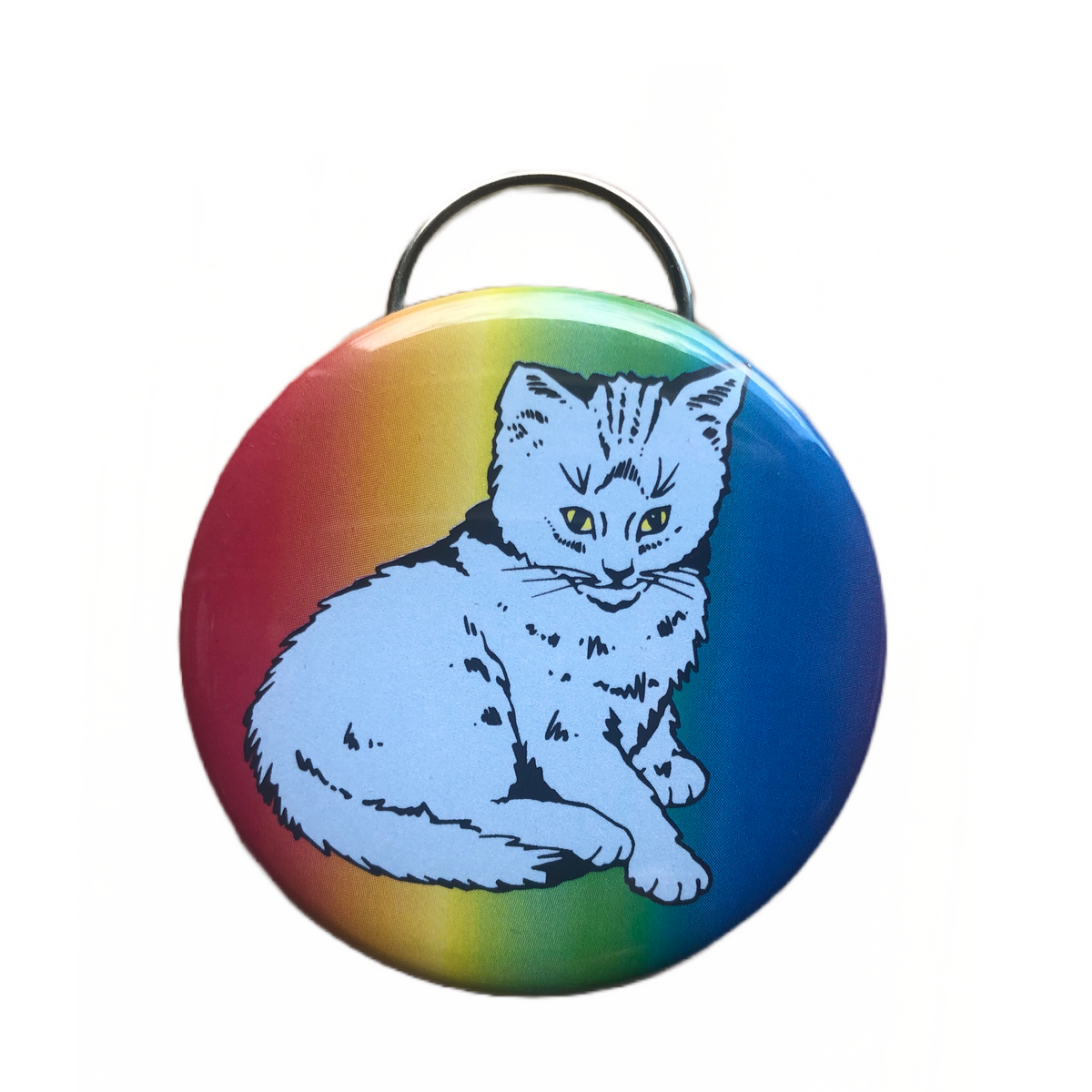 Focus Cat Keychain - Rainbow – badknees