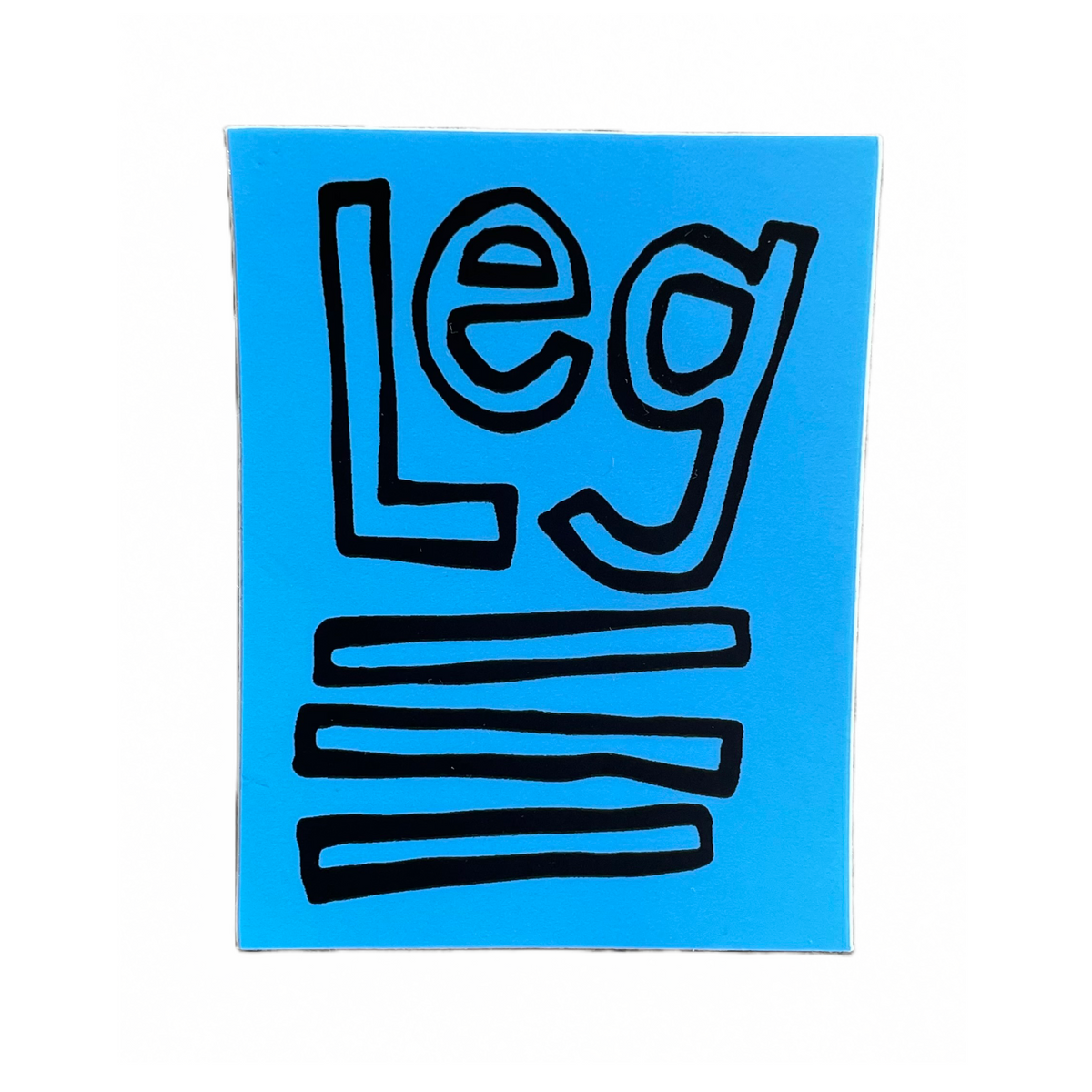 Leg Sticker - Blue Rectangle – badknees