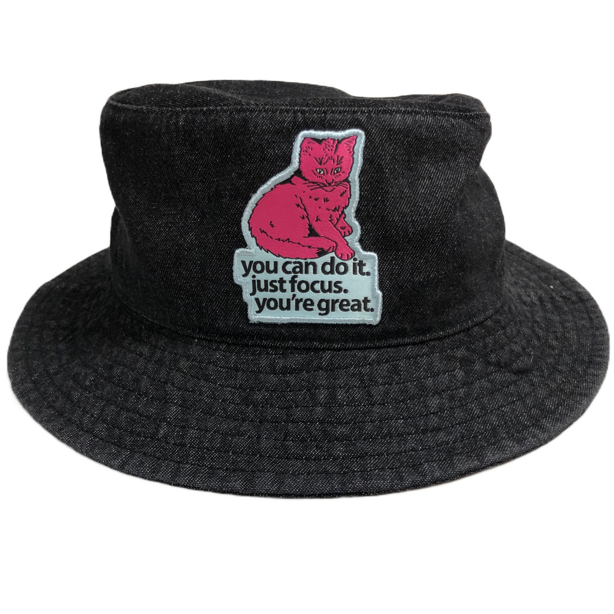 Focus Cat Bucket Hat - Graphite Denim – badknees