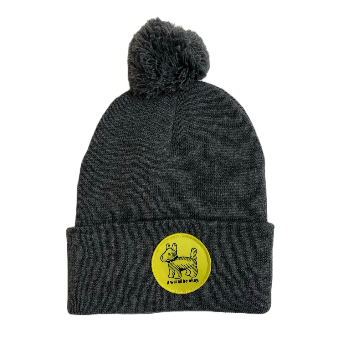 Overwhelmed Dog Winter Hat - Heather Grey – badknees