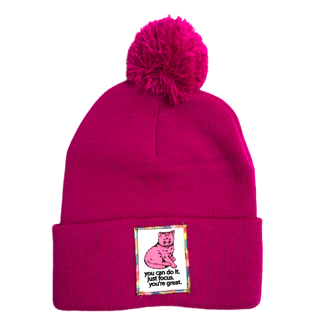 Focus Cat Winter Hat - Rainbow Fuchsia – badknees
