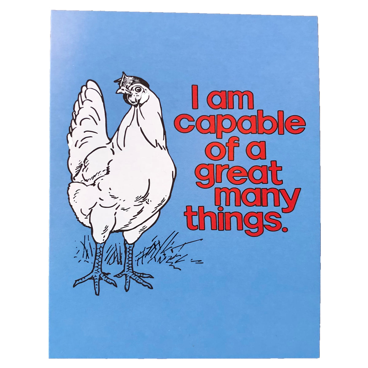 Positive Chicken Postcard – badknees
