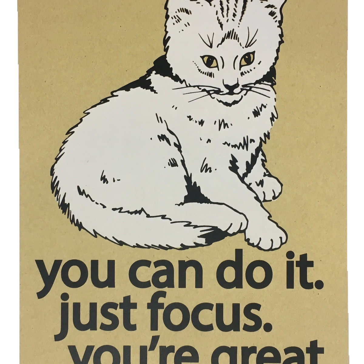 Focus Cat Print - Marshmallow – badknees